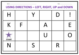 Directions Activity - Left, Right, Up, Down | Teaching Resources