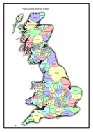 UK Counties - MAP | Teaching Resources