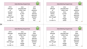 Free Subordinating Conjunctions List | Teaching Resources