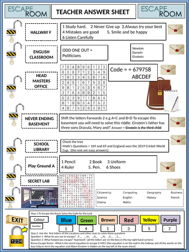 Primary KS2 Escape Room | Teaching Resources