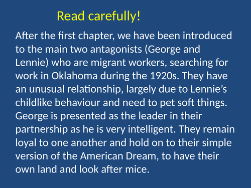 Of Mice and Men - Symbolism | Teaching Resources