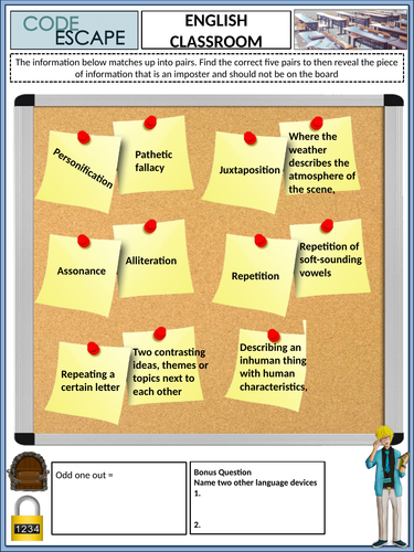 GCSE English Language Escape Room | Teaching Resources