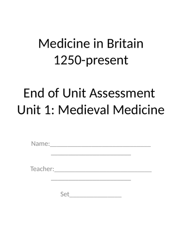 Medieval Medicine - Edexcel GCSE History - Medicine in Britain ...