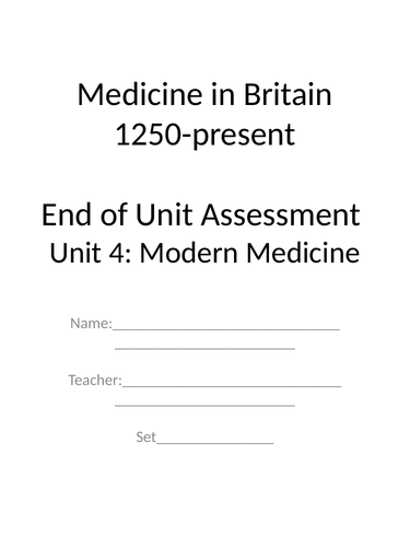 Modern Medicine - Edexcel GCSE History - Medicine in Britain | Teaching ...