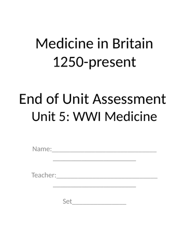 Medicine on the Western Front - Historical Environment - Edexcel GCSE ...