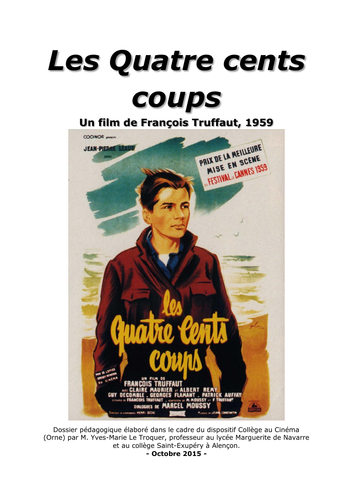 BUNDLE OF STUDY GUIDES ON Les 400 Coups | Teaching Resources