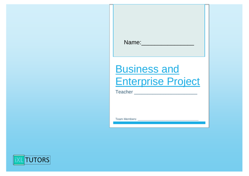 Business and Enterprise Project Booklet: GCSE Business, A Level ...