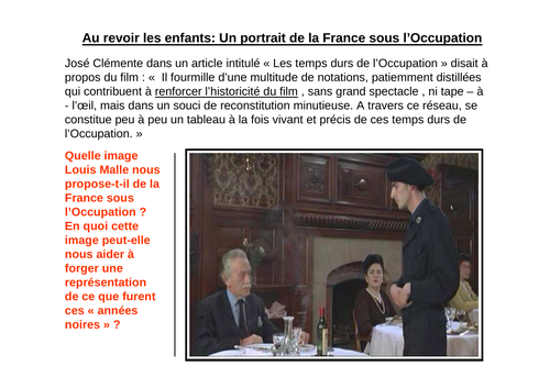 BUNDLE ON Au Revoir Les Enfants | Teaching Resources