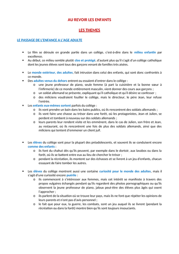 BUNDLE ON Au Revoir Les Enfants | Teaching Resources