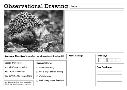 Art Lesson Worksheet - Set of 5 - KS3/ KS4 | Teaching Resources