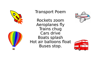 Transport Poetry Powerpoint (3 transport poems) | Teaching Resources