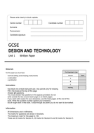 GCSE Design and Technology mock exam AQA style. | Teaching Resources