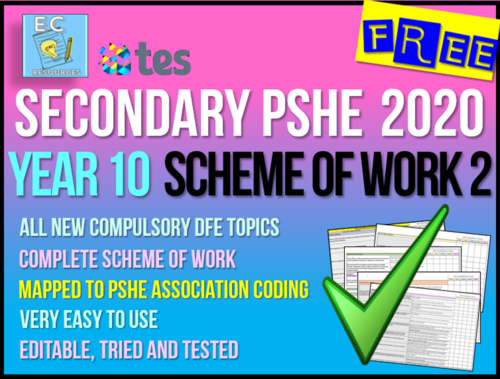 Year 10 PSHE Scheme of Work 2 - Living Responsibly | Teaching Resources