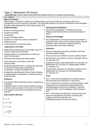 (RETIRED) IB Physics Course Topic 1 - 12 (SL / HL) Notes and Practice ...
