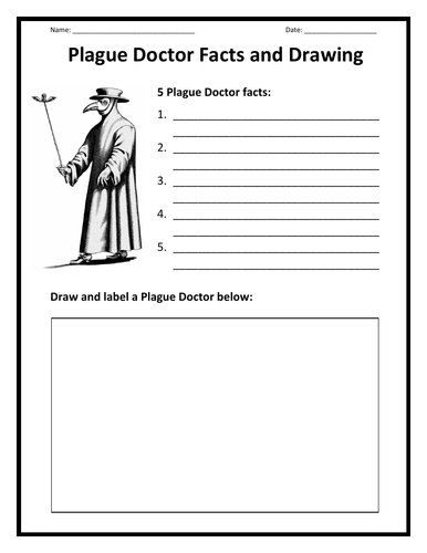 The Plague Doctor - Fact Sheet & Worksheets | Teaching Resources