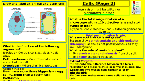 Year 7 Homework Booklet for Science with marking slides | Teaching Resources