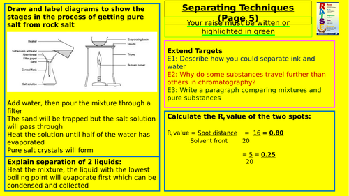 Year 7 Homework Booklet for Science with marking slides | Teaching Resources