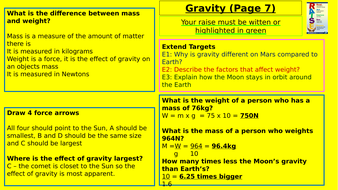 Year 7 Homework Booklet for Science with marking slides | Teaching Resources