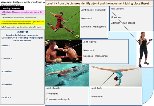 AQA PE GCSE Movement Analysis Part 2. | Teaching Resources