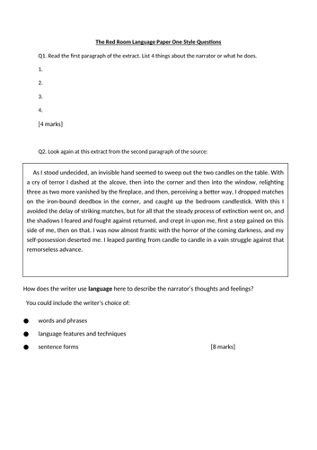 The Red Room | Teaching Resources