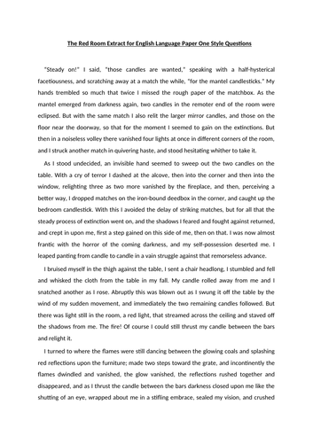 The Red Room | Teaching Resources