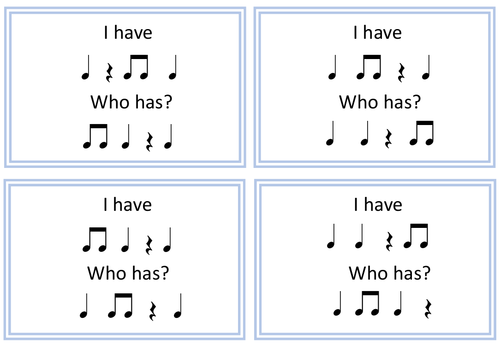 Crotchet, Quaver & Rest Cards IHWH | Teaching Resources