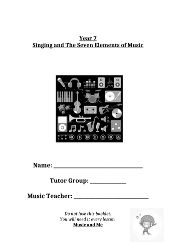 Elements of Music Booklet | Teaching Resources