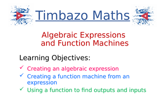 Algebraic expressions Function machines | Teaching Resources