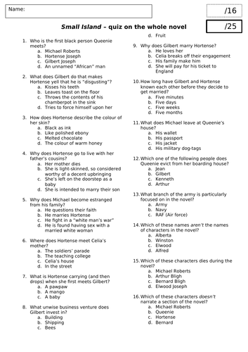 Small Island - AS Teaching Pack | Teaching Resources