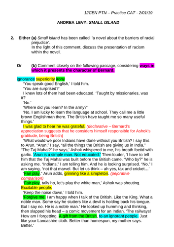 Small Island - AS Teaching Pack | Teaching Resources