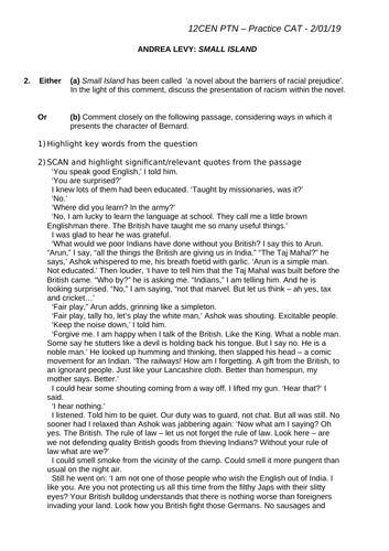 Small Island - AS Teaching Pack | Teaching Resources