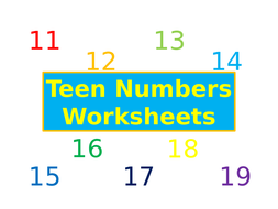 Teen Numbers - Differentiated Worksheets by HappinessTeacher | Teaching ...