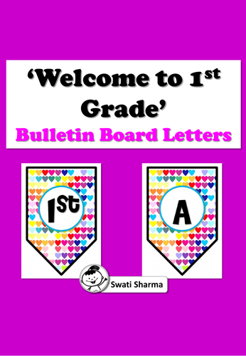 Welcome to 1st Grade/ Welcome to First Grade Bulletin Board Letters ...