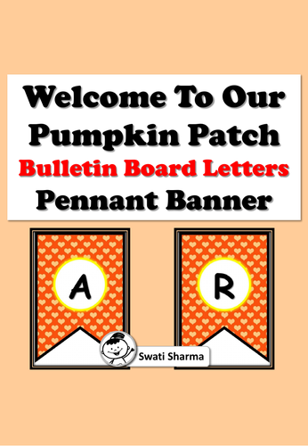 Pumpkin Theme, Bulletin Board Letters & Name Banner Coloring Bundle ...