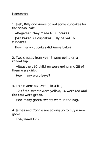 Year 3 addition and subtraction arithmetic and problem solving 8 ...