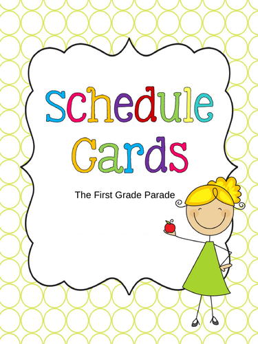 Schedule Cards {The First Grade Parade} | Teaching Resources