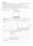 Chromatography worksheet (KS3 or GCSE) | Teaching Resources