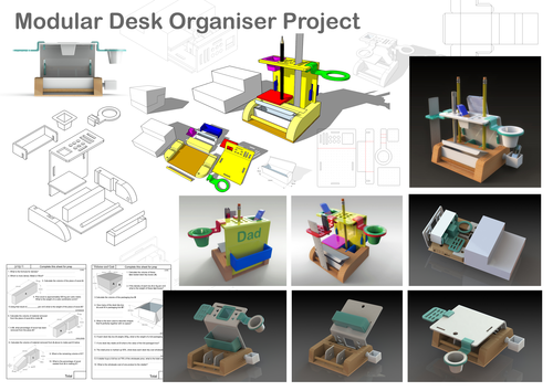 KS3 Desk Organiser additional Pages (for use with the Design Booklet ...