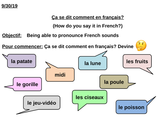 French Phonics 1 | Teaching Resources