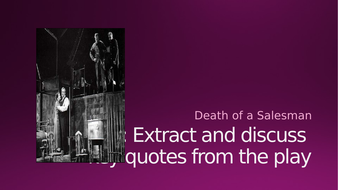 Key quotes: Death of a Salesman | Teaching Resources