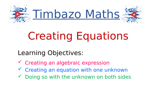 Creating Equations | Teaching Resources