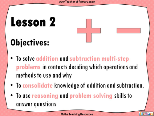 Addition and Subtraction - Year 6 | Teaching Resources