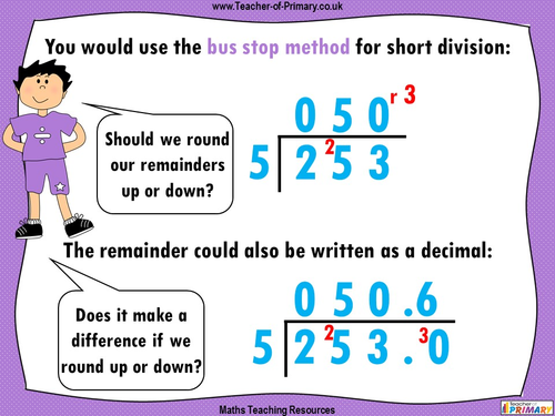 Short Division - Year 6 | Teaching Resources