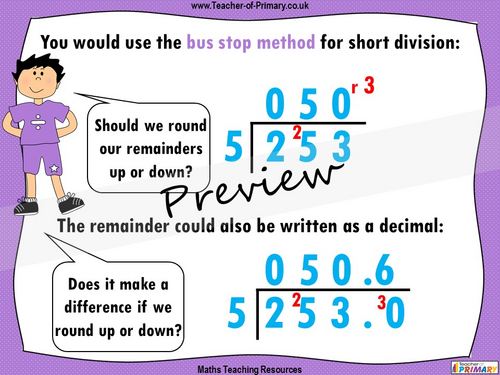 Short Division - Year 6 | Teaching Resources