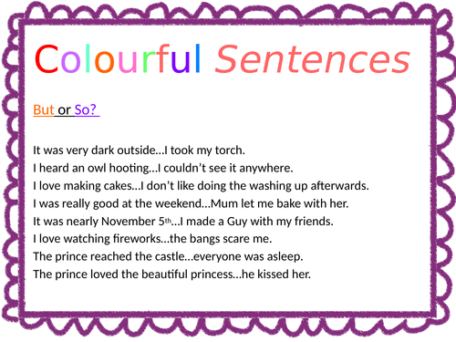 Colourful Sentences - Grammar Starters for KS2 | Teaching Resources