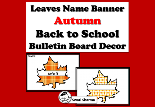 Leaves Theme Bulletin Board Letters & Name Banner Bundle | Teaching ...