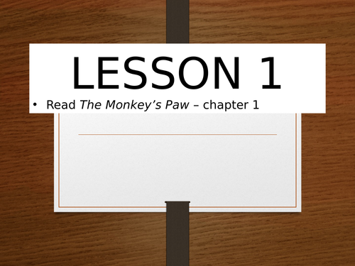 The Monkey's Paw- Full SOW | Teaching Resources