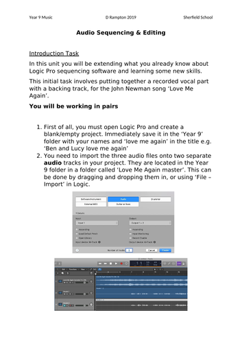 KS3 - Audio Sequencing & Editing SoW | Teaching Resources