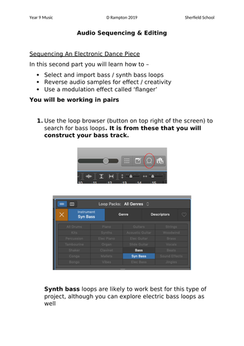 KS3 - Audio Sequencing & Editing SoW | Teaching Resources