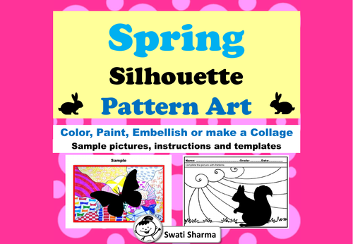 Spring Silhouette Art Project, Pattern Art, Pop Art | Teaching Resources